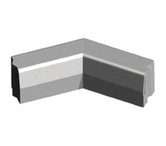 Trottoirband 13/15x25 cm hoek 135 graden inwendig grijs visbek ...