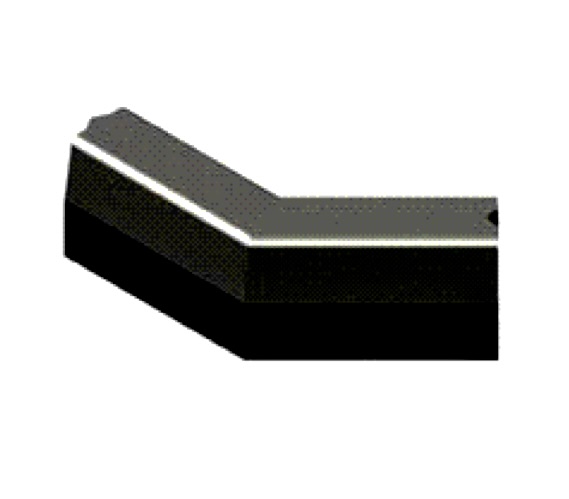 Trottoirband 13/15x25 cm hoek 135 graden uitwendig zwart visbek ...